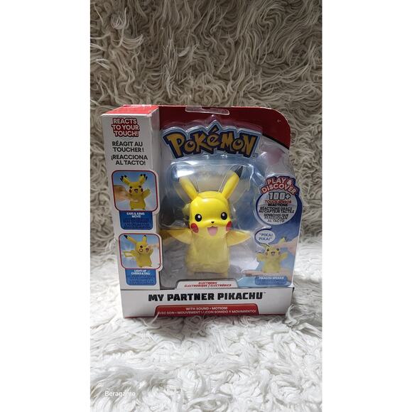 Pokémon | Toys | Pokmon My Partner Pikachu With Sound Motion 0 Touch ...